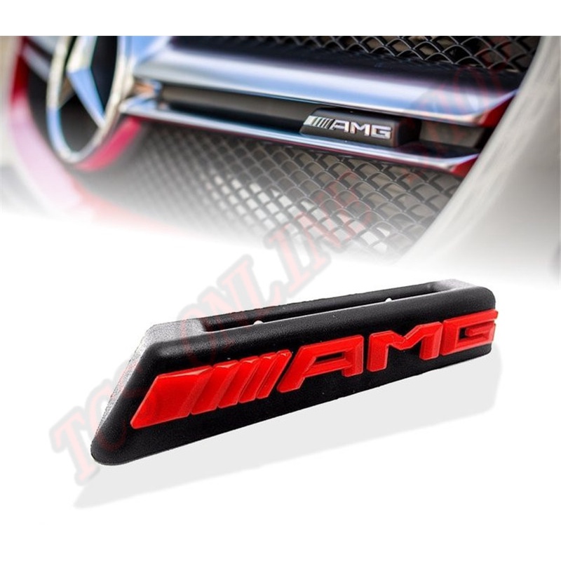 Mercedes benz A45 C63 GLA, GLE, MlL A B C E Class AMG FRONT GRILL LOGO ...