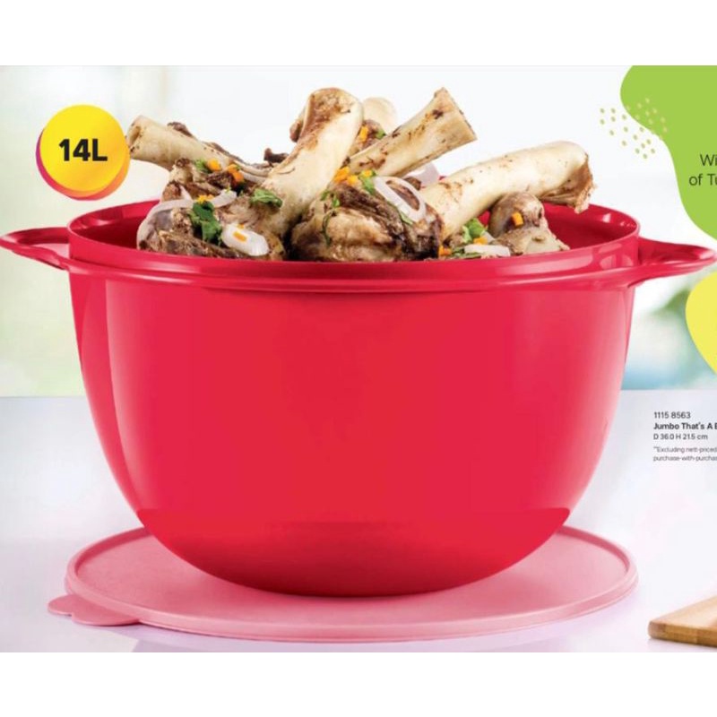 READY STOCK*Tupperware: JUMBO THAT'S A BOWL 14L & MEGA KEEPER 10.5L ...