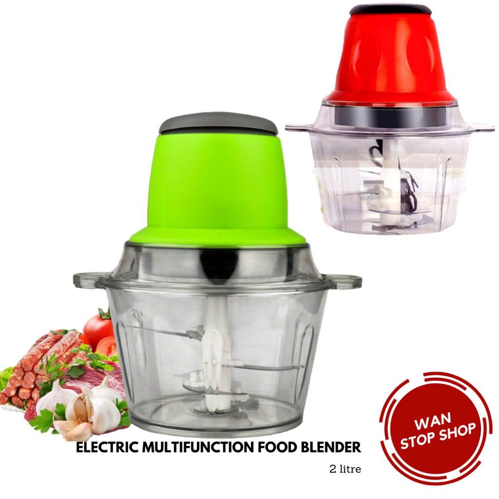 Electric 4 Blade Food Blender Meat Grinder Mesin Pengisar Daging 2L ...