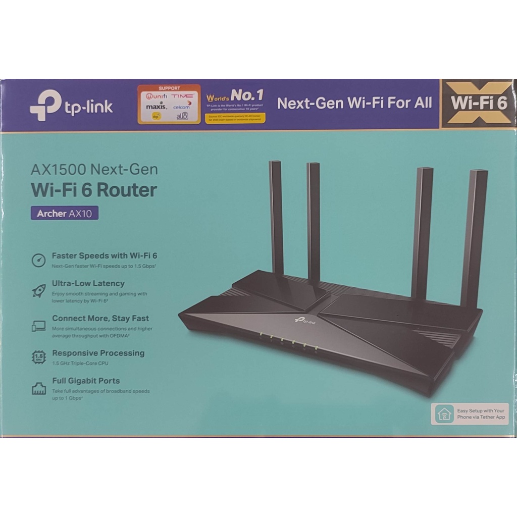 TP-LINK ARCHER AX10 AX1500 NEXT-GEN WI-FI 6 ROUTER | Shopee Malaysia