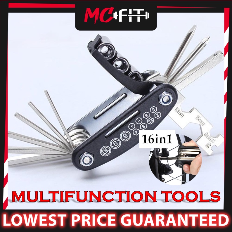 MCFIT 16 in 1 Bicycle Tools Sets Mountain Bike Bicycle Multi Repair ...