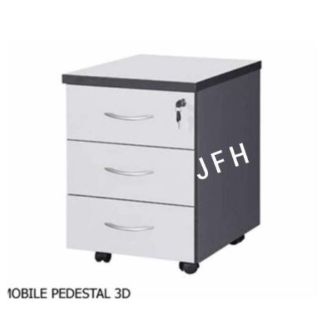 Office Table 3-Tier Drawers With Wheels | Shopee Malaysia
