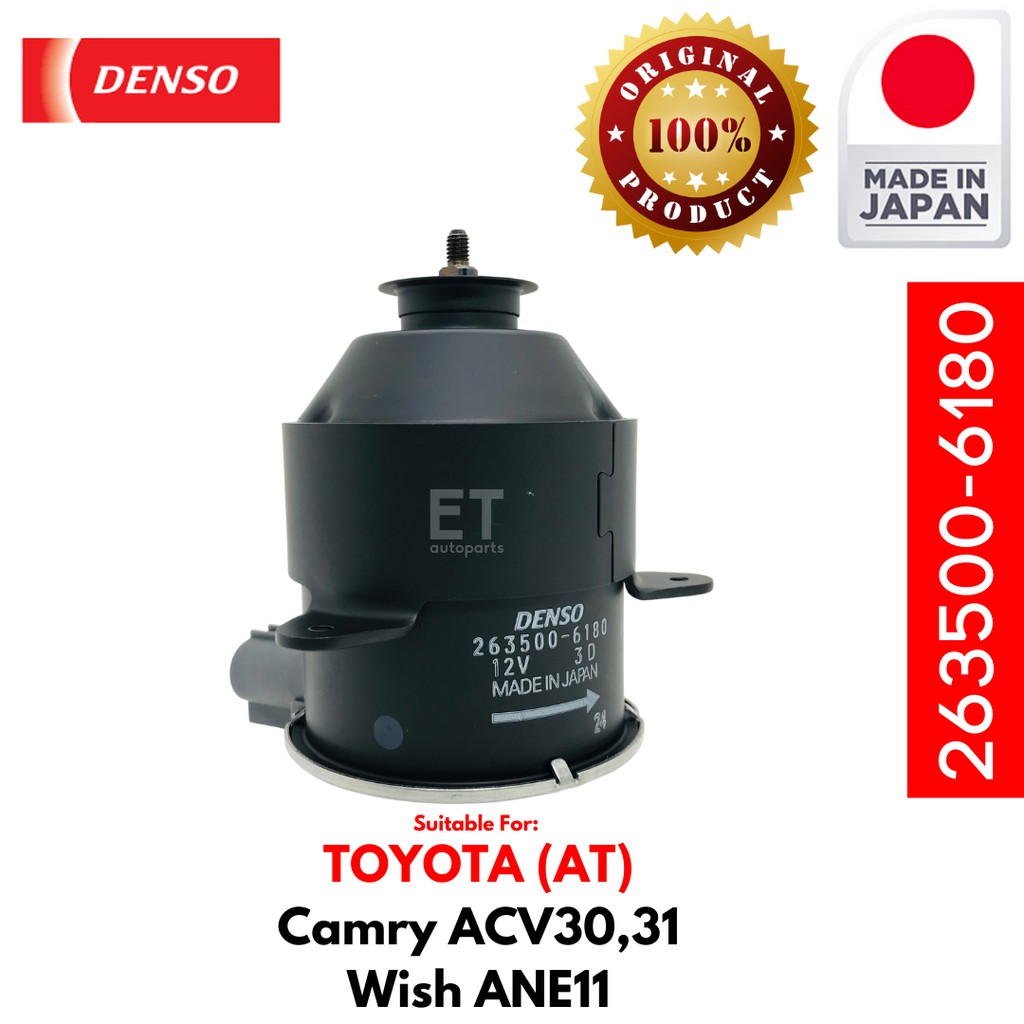 (ORIGINAL) DENSO 263500-6180 Radiator Fan Motor For TOYOTA Camry ACV30 ...