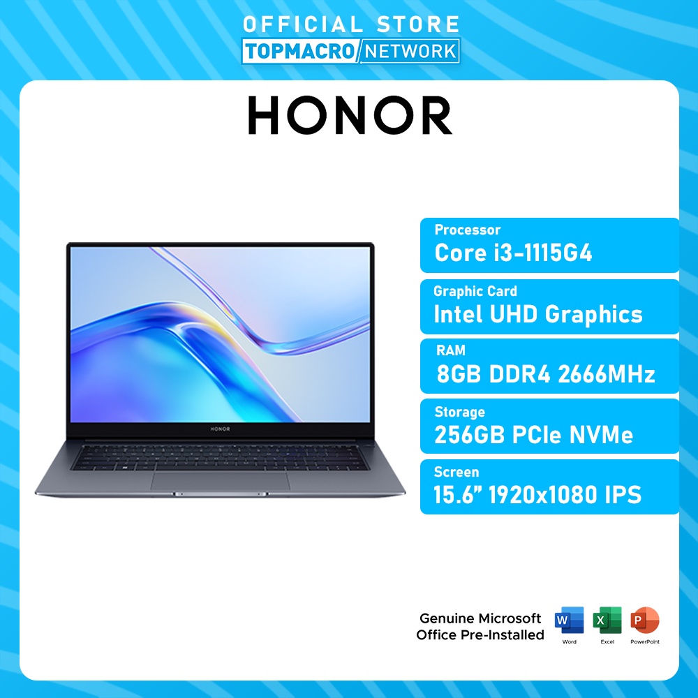 HONOR MAGICBOOK X15 (HON-5301ACRM - NEW 2022) LAPTOP (i3-1115G4, 8GB ...