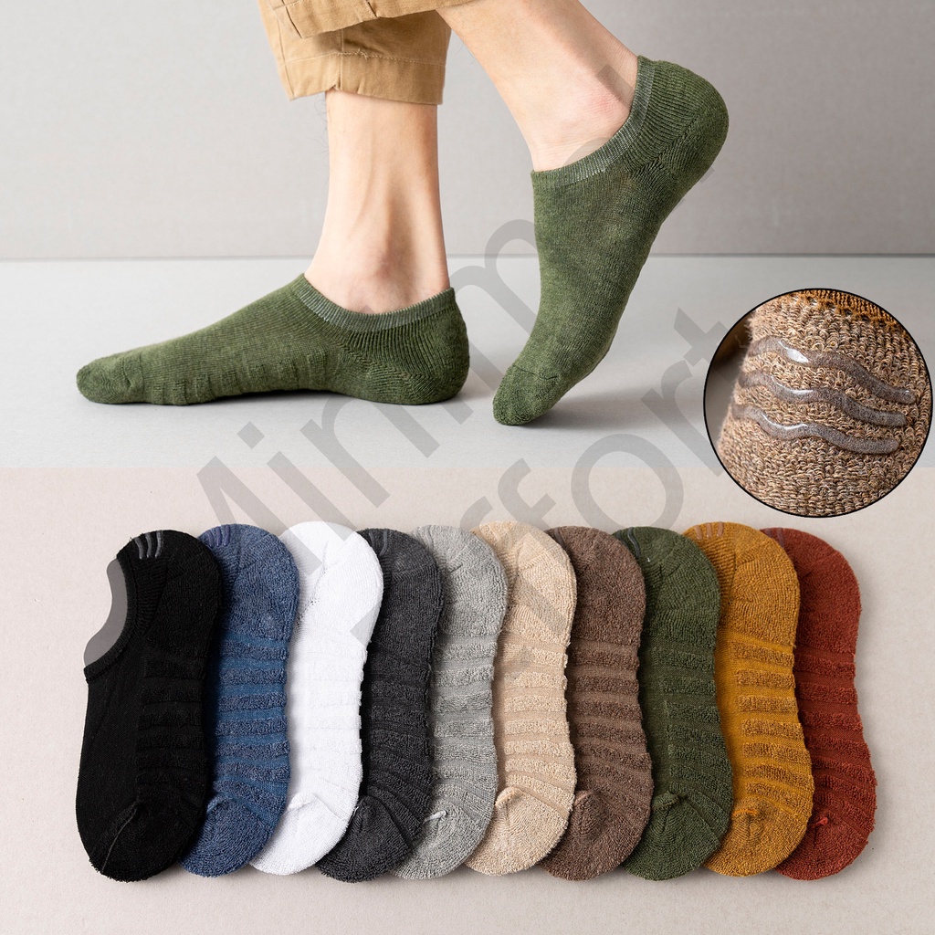 Unisex Invisible Socks, Anti Slip Men Socks Low Cut (Ready Stock) - 1 ...