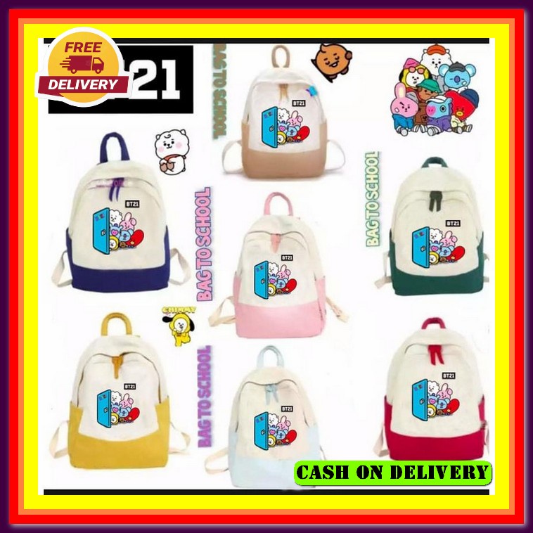 Backpack Bt21 Backpack | Shopee Malaysia