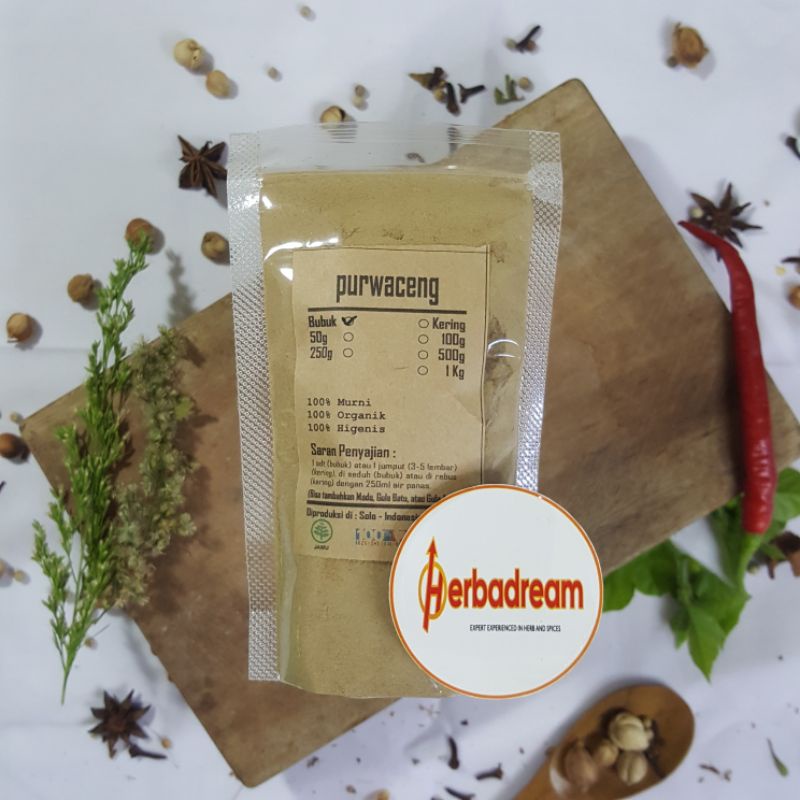 500 GRAM PURWOCENG ROOT POWDER PURWACENG PIPINELLA PRUATJAN ALPINA PU ...