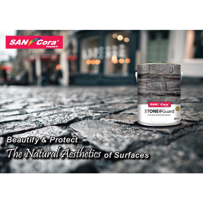 (1 Litre) SANCORA Stone Guard/Glossy Stone Varnish/Tiles Varnish/Cat Batu/Batu Kerikil/Cat Batu ...