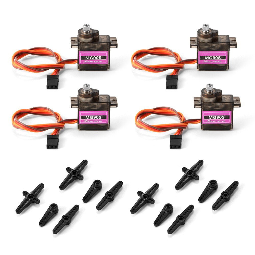 Set of 4 MG90X SG90 Micro Servo Motor RC Robot Helicopter Airplane ...