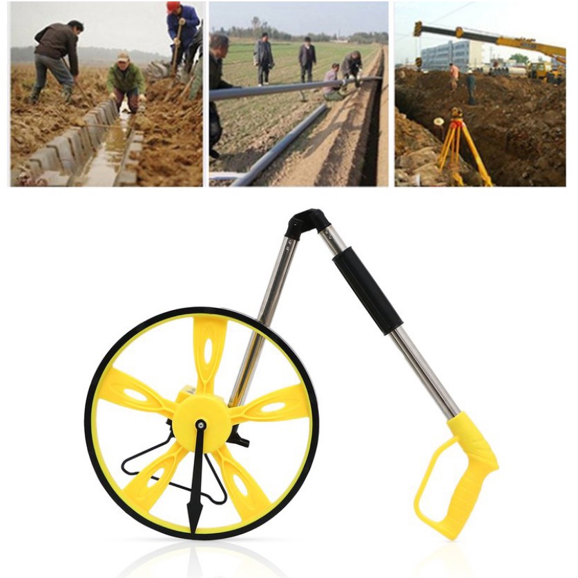 MKR Folding Distance Measuring Wheel Analog Counter Adjustable Measure ...