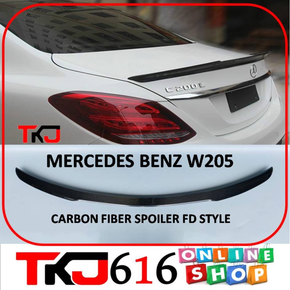MERCEDES BENZ W205 FD STYLE CARBON FIBER SPOILER | Shopee Malaysia