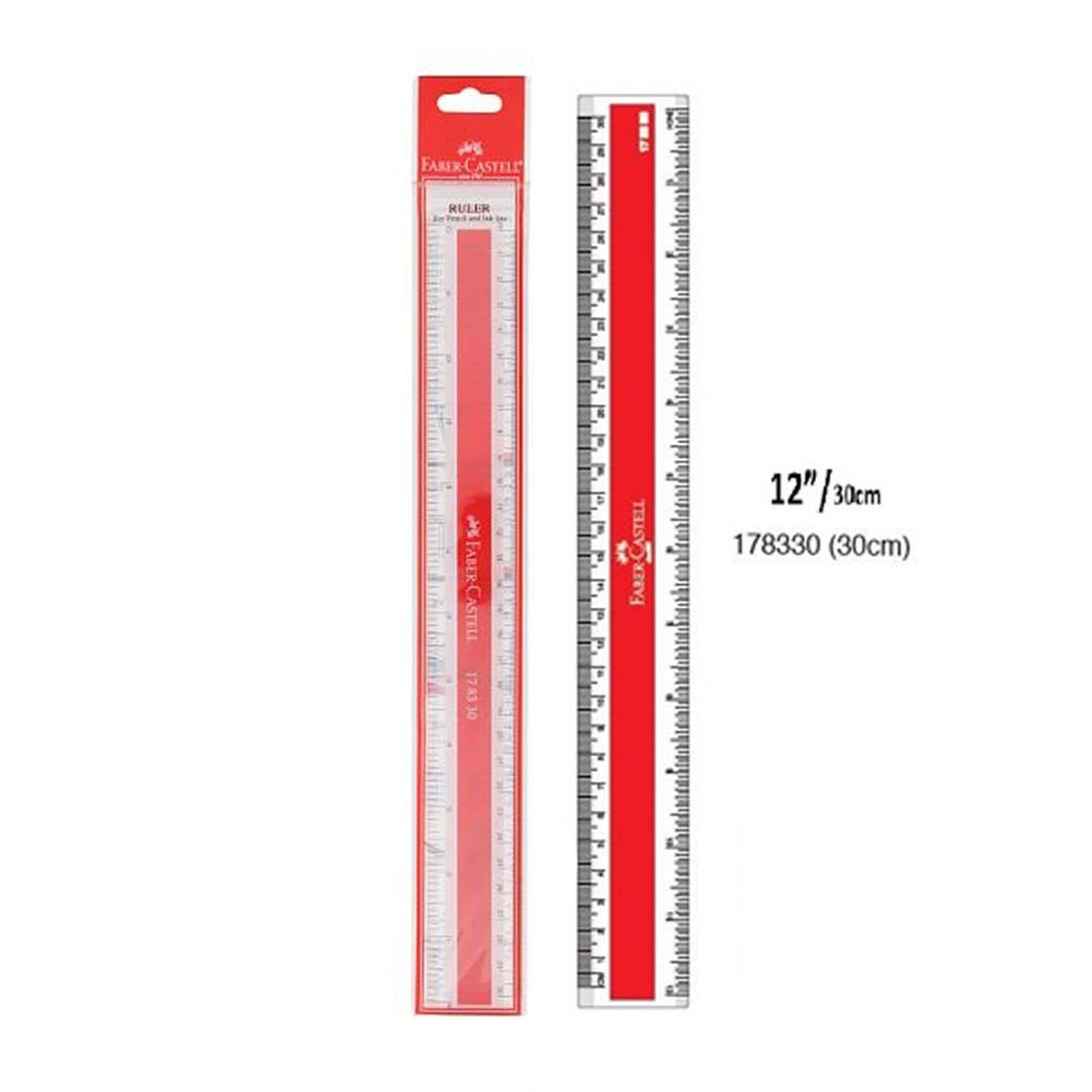 Faber-Castell Plastic Ruler 30cm (178330) | Shopee Malaysia