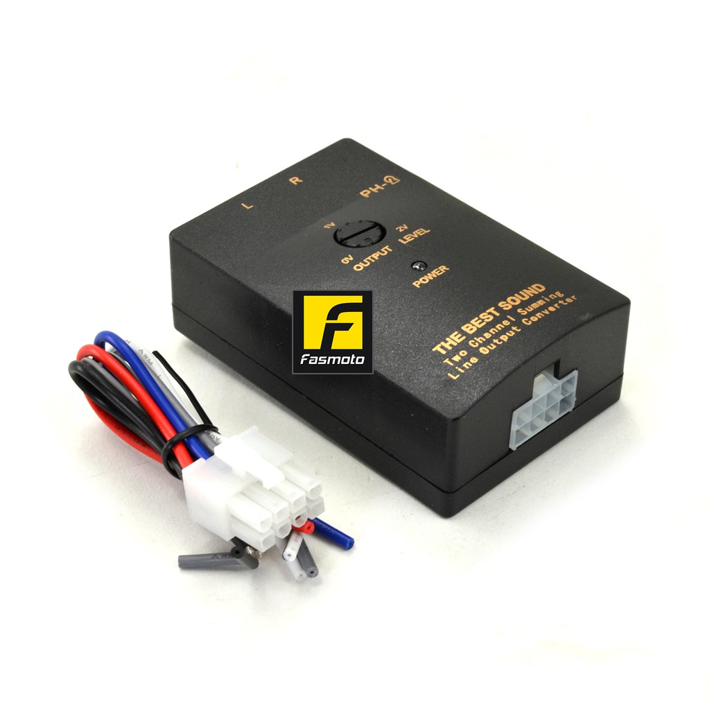 12VOLTS 2-Channel Adjustable Line Out Converter High Input to RCA with ...