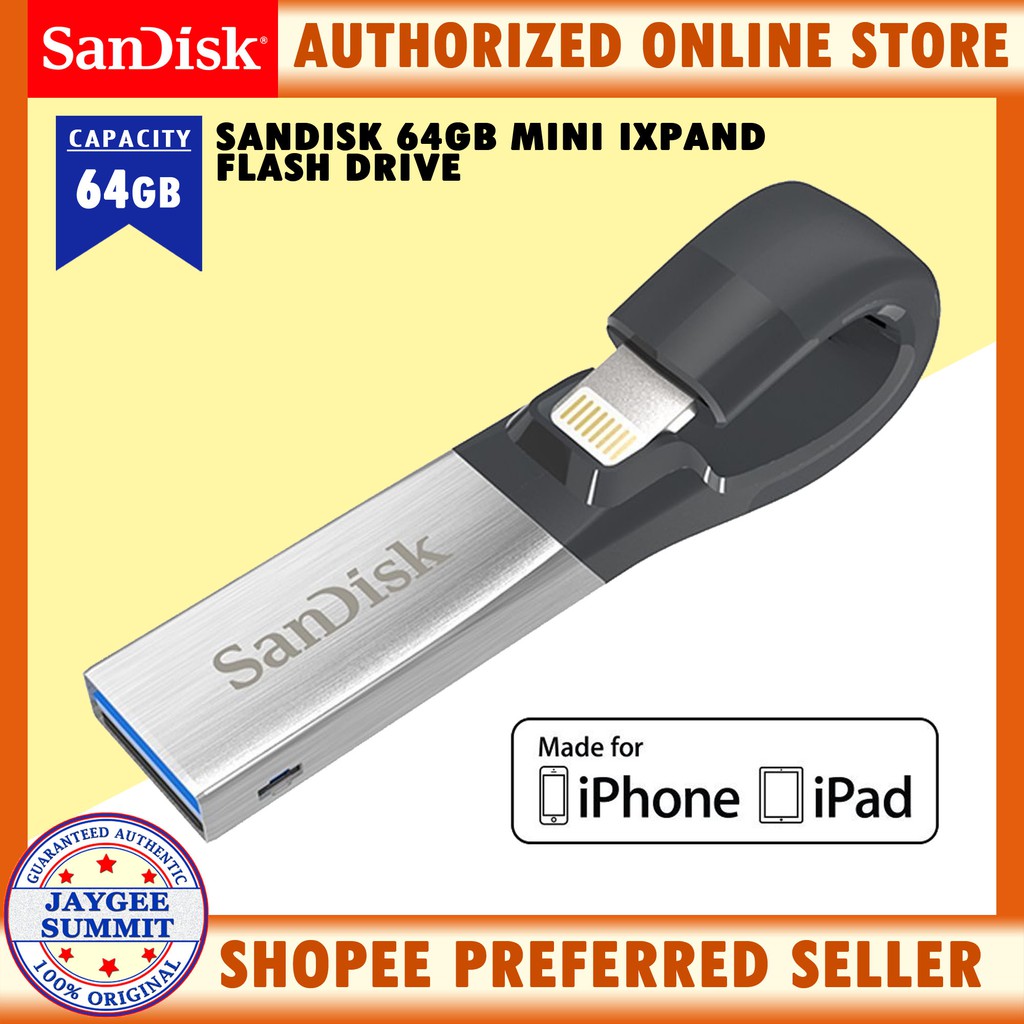SanDisk iXpand 64GB USB 3.0 OTG for Apple iPhone/iPad and PC | Shopee ...