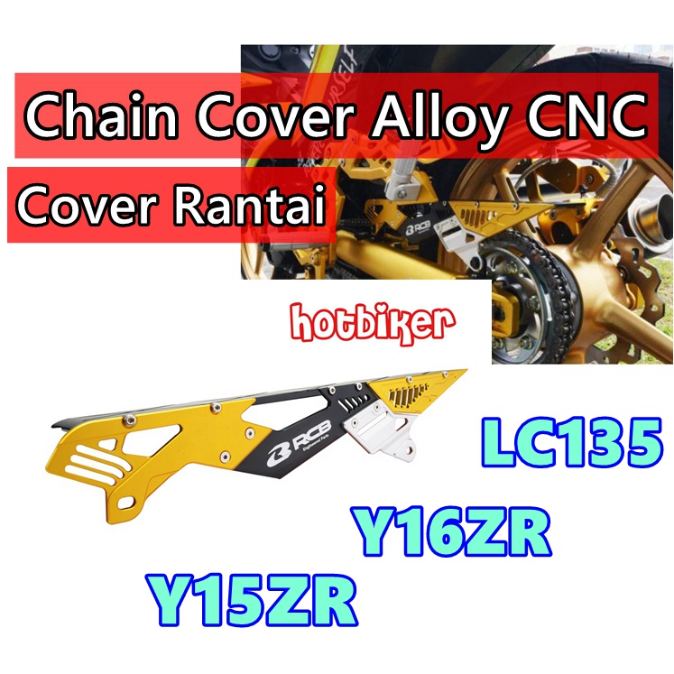 Chain Cover Carbon Frame YAMAHA Y15ZR Y16ZR LC135 V1-V7 Penutup Rantai Spocket Sprocket Case ...