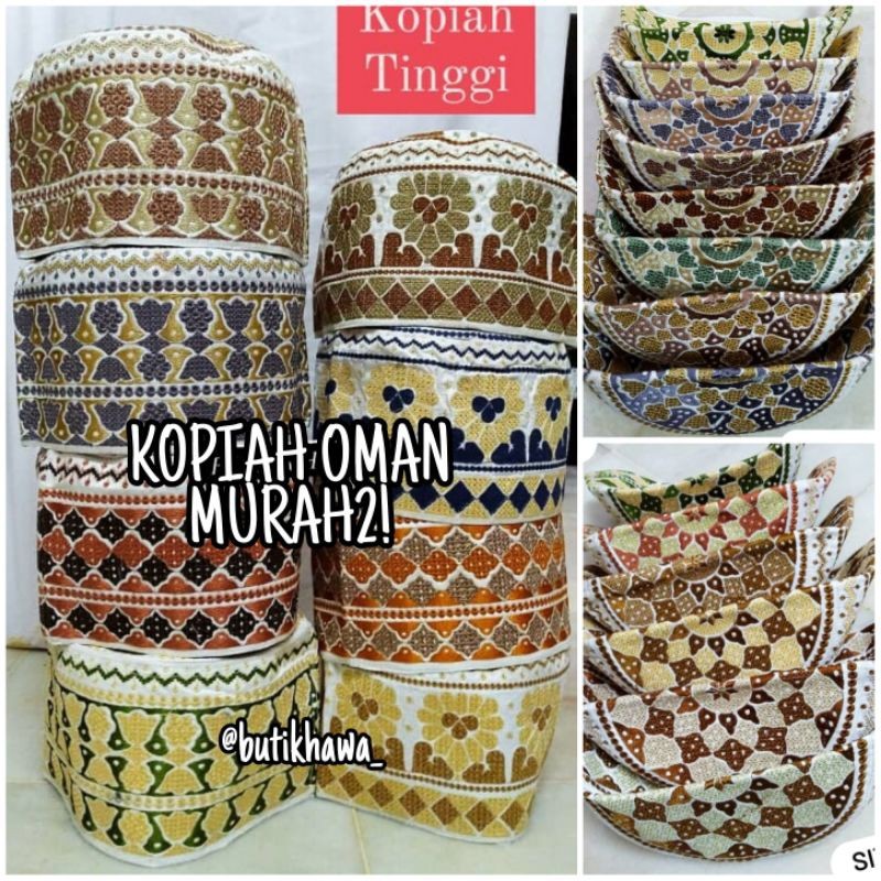 Saiz 56 Kopiah Oman Dewasa Kopiah Sulam Tinggi Kopiah Viral Kopiah ...