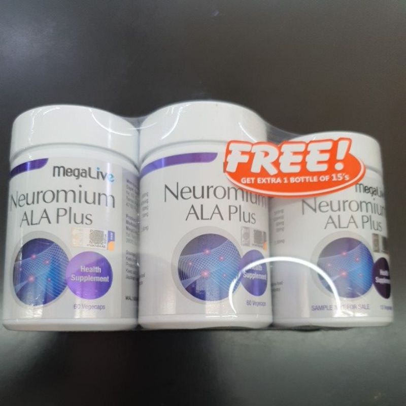 Megalive Neuromium ALA Plus 2x60s FOC 15s (Exp Date:01/2026) | Shopee ...