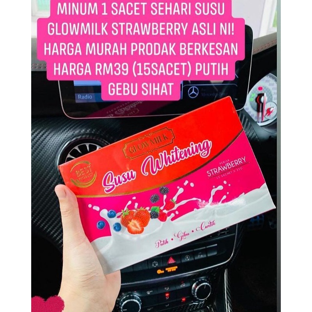 Susu glow milk strawberry / susu untuk kecerahan kekal dengan susu ...