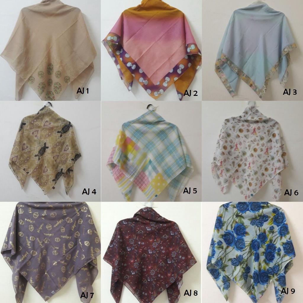 (NEW) Tudung Aidijuma Tudung Bawal Cotton Printed Scarf Shawl Murah ...