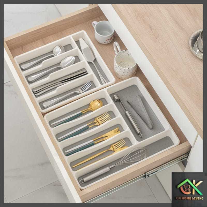 (🇲🇾READY STOCK)Kitchen Drawer Organizer Spoon Cutlery Sorting Storage ...