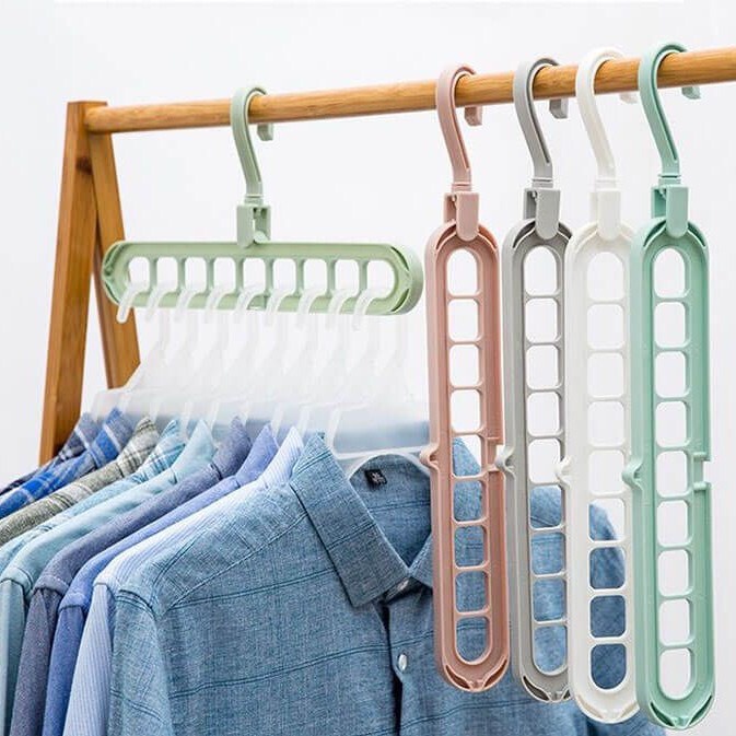 9-hole Smart Clothes Hanger 360 Multi-Function Handy | Shopee Malaysia