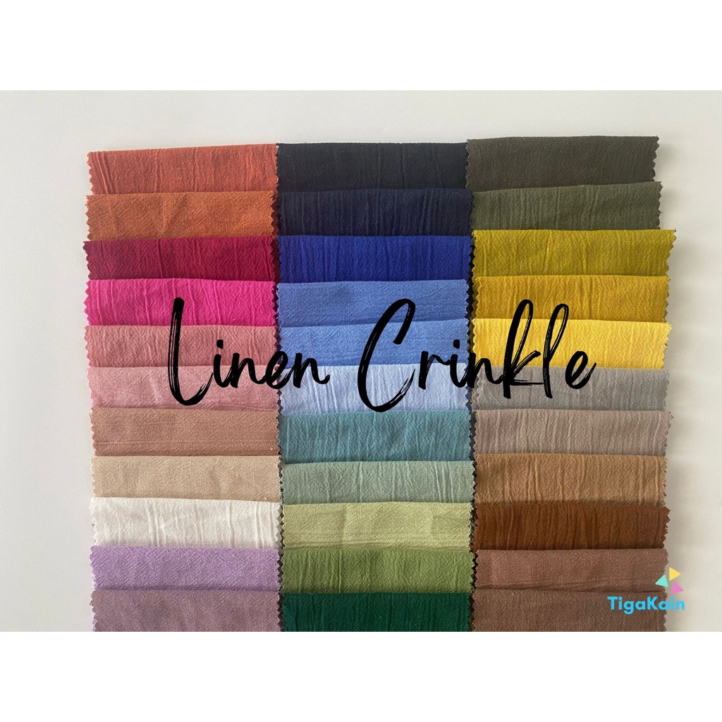 1 Meter Crinkle Linen Fabric/Crinkle Linen | Shopee Malaysia