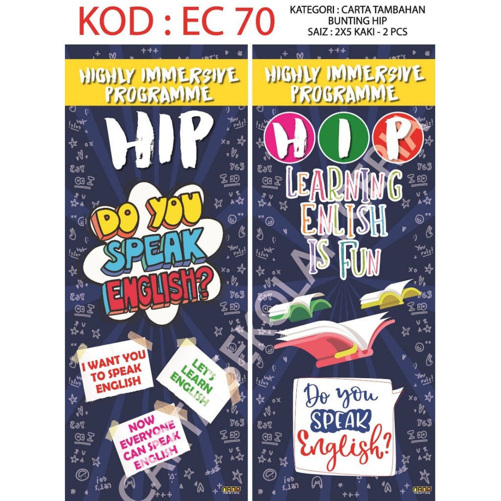 ⭐FAST SHIPPING⭐ (EC70) 2pcs Bunting High Immersive Program HIP English ...