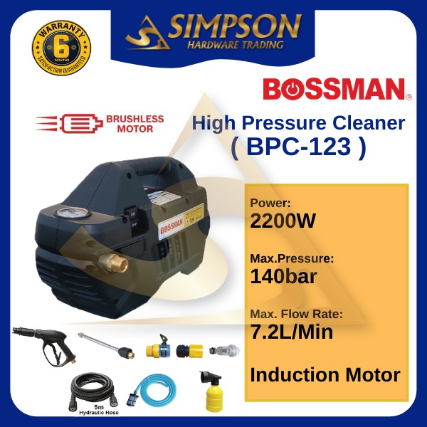 BOSSMAN BPC-123 2200W High Pressure Cleaner ( Brushless / Induction ...