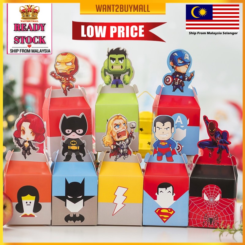 The Avengers Candy Box Cartoon Superhero Marvel Spiderman Batman Gift ...