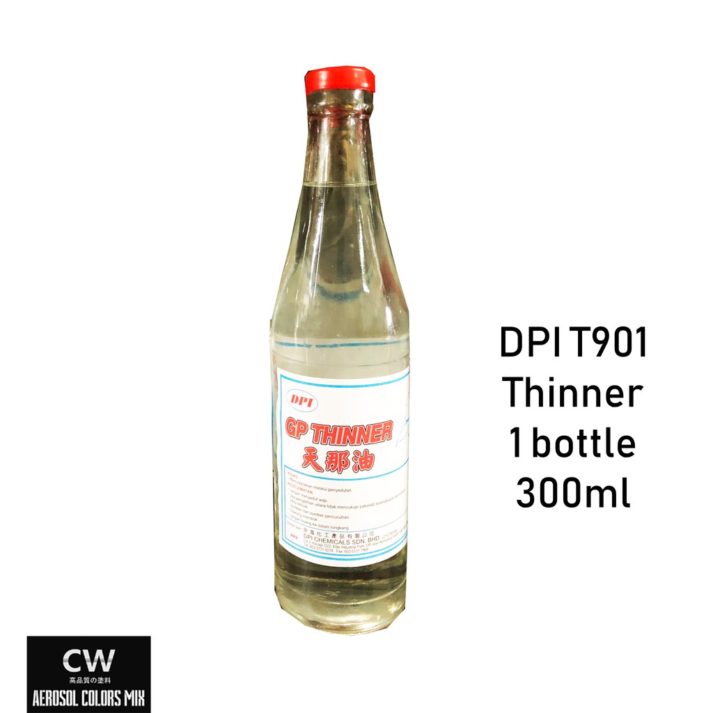 300mL DPI T901 Solvent Thinner Bottle Paint Water Cleans Brushes ...