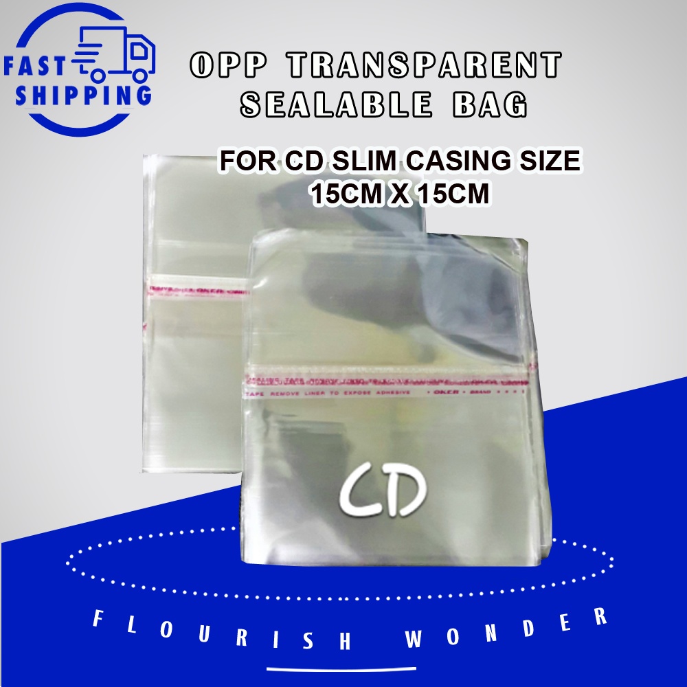 500PCS Transparent Multipurpose OPP Plastic Bag Self Adhesive Plastic ...