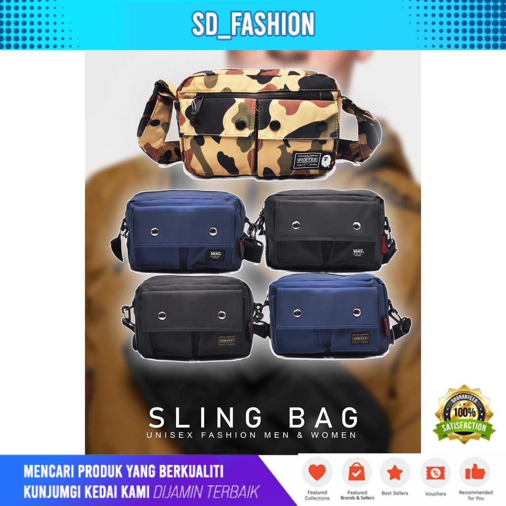 Sling beg Crossbody For Men PORTER / VANS NYLON FASHION SLING BAG 3190 ...