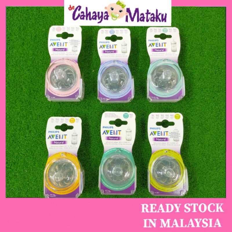 Puting Botol Susu Avent Natural Wideneck/Philips Avent Natural Teats ...