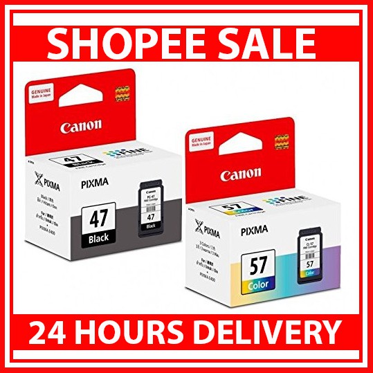 Canon Pg-47 & CL-57S Combo Genuine Ink Cartridge For E400/460/477/480 ...