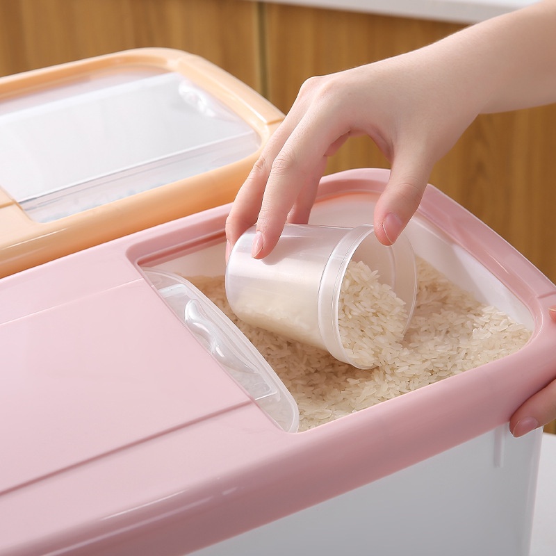 Kitchen Storage Rice Grain Container 10kg Anti bugs Moisture Proof ...
