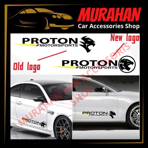 [Ready Stock]CAR SIDE BODY STICKER PROTON Motorsport 1SET 2PCS old ...