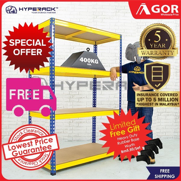 Hyperack 150-210cm(H) X 30-60cm(D) X 60-180cm(L) Boltless Rack Home ...