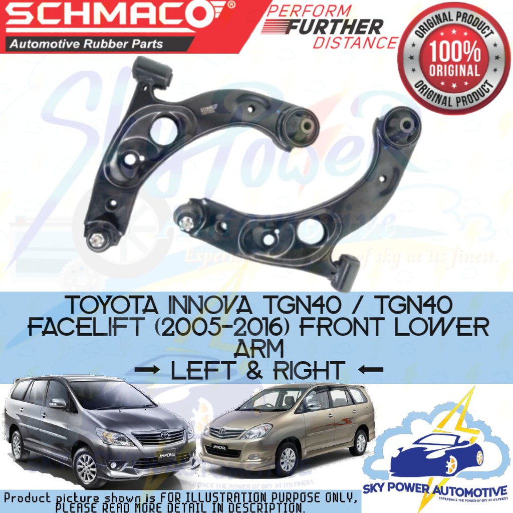TOYOTA INNOVA TGN40 / TGN40 FACELIFT (2005-2016) SCHMACO LOWER ARM ...
