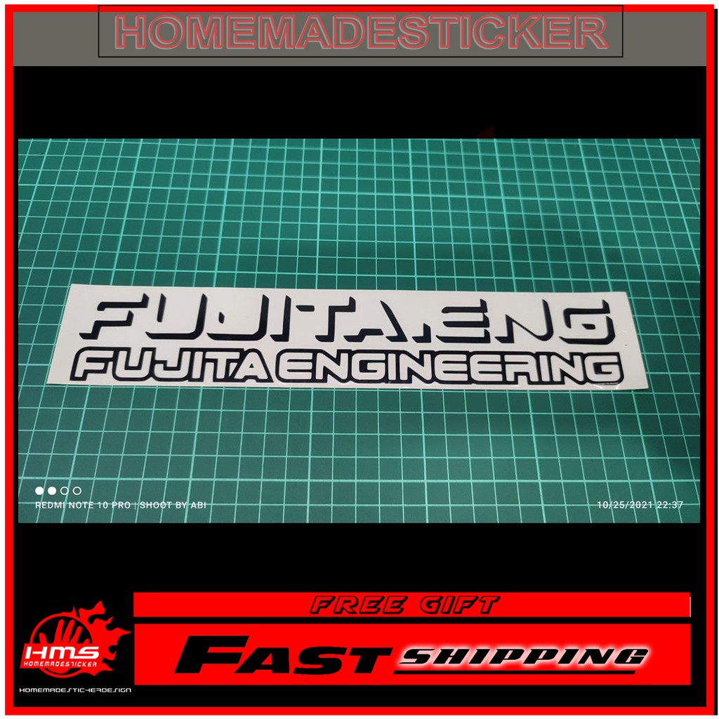 Sticker Kereta Fujita Engineering 1 Pcs | Shopee Malaysia
