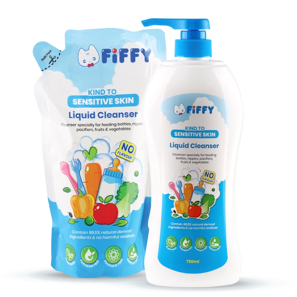 FIFFY PENCUCI CECAIR BABY LIQUID CLEANSER VALUE PACK NO FLAVOUR (750ML ...