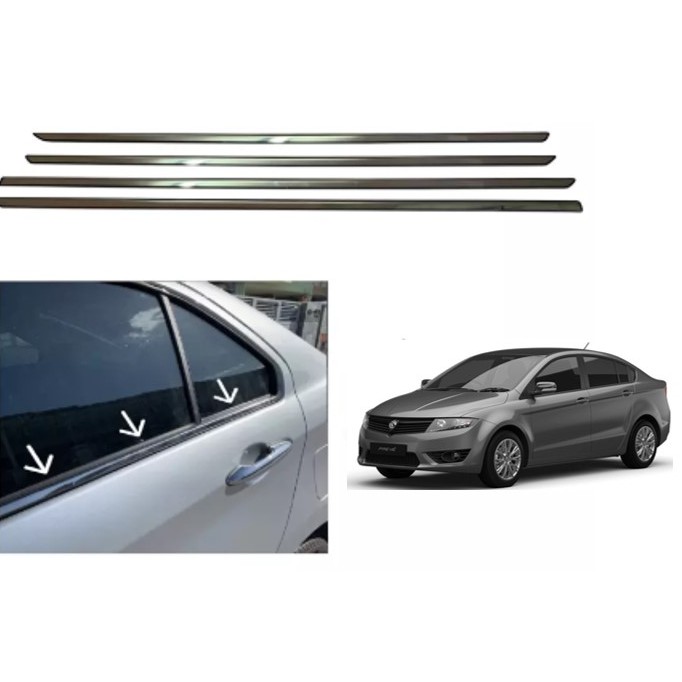 Proton Preve Door Window Trim Panel Door Moulding Chrome Cover Frame ...