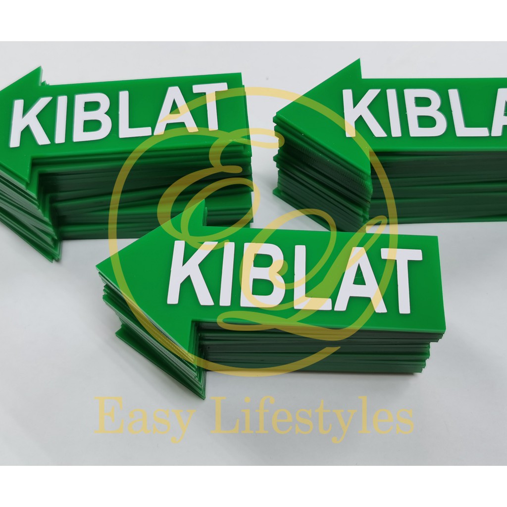 KIBLAT ARROW / DIRECTION SIGN ACRYLIC SIGN ARROW SIGN CUSTOM MAKE ...