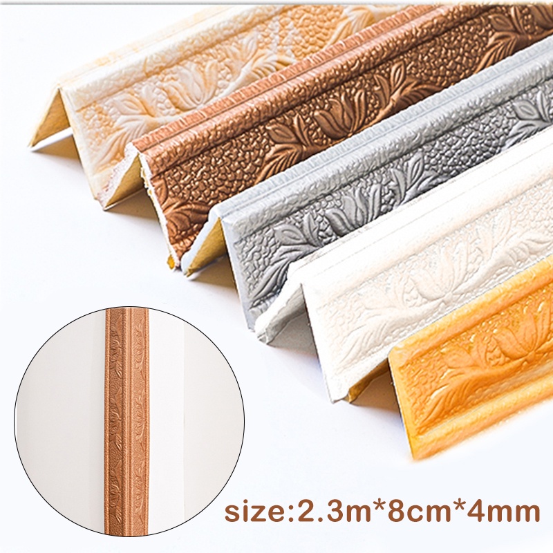 3d Wall Trim Line Wall Skirting Border 3d Pattern Wall Sticker