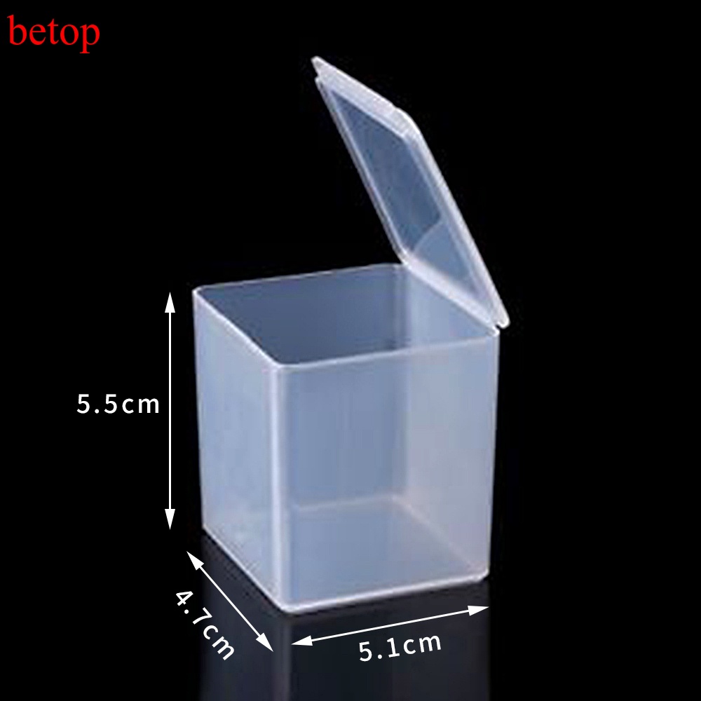 BETOP Small Square Clear Plastic Jewelry Storage Boxes Beads Crafts ...