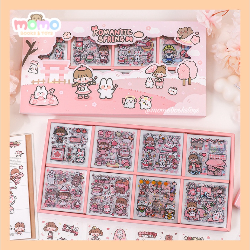 [MOMO] 1 Sheet Waterproof PVC Aesthetic Sticker | Sticker DECO Hp ...