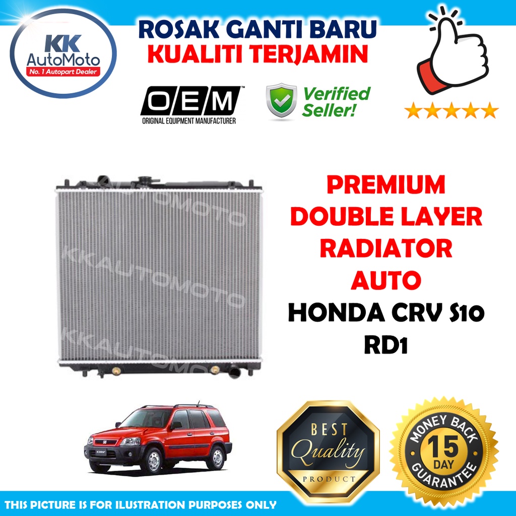 Honda CRV CR-V S10 RD1 Premium OEM Double Layer Radiator Tangki Air ...
