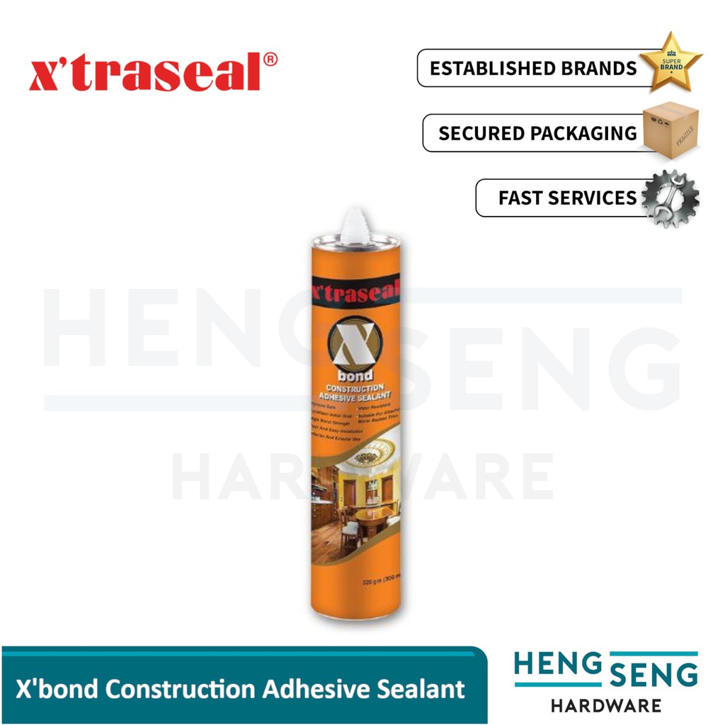 XTRASEAL XBOND CONS. ADHESIVE SEALANT 320G (BEIGE) SILICONE SILICON ...