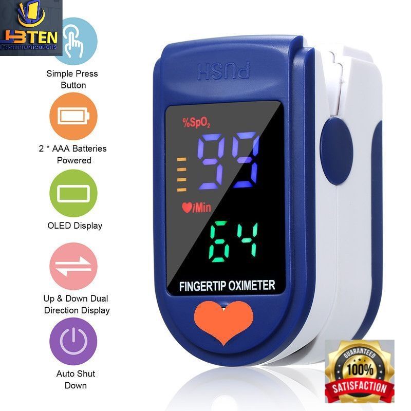 *FINGER PULSE OXYMETER OLED BLOOD TEST OXYGEN TEST LEVEL MONITOR HEART ...