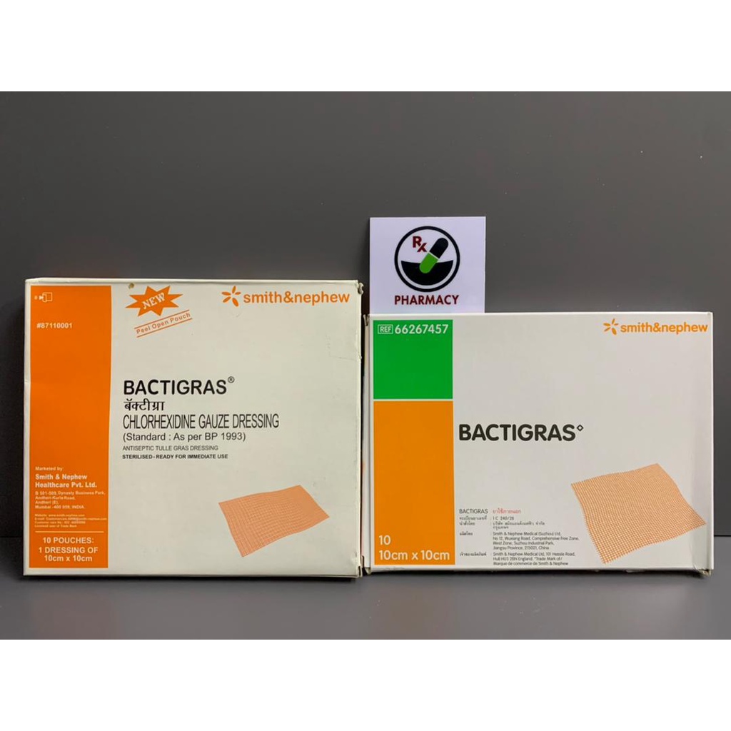 S&N Bactigras 7457 Medicated Paraffin Gauze Dressing 10cmx10cm ...
