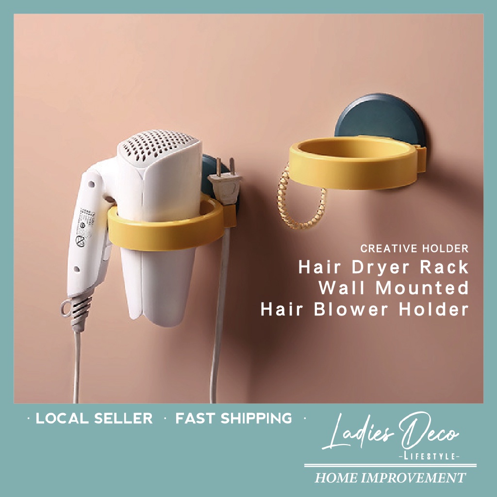 🇲🇾 𝙍𝙚𝙖𝙙𝙮 𝙎𝙩𝙤𝙘𝙠 | Home Hair Dryer Rack Wall Mounted Hair Blower Holder ...